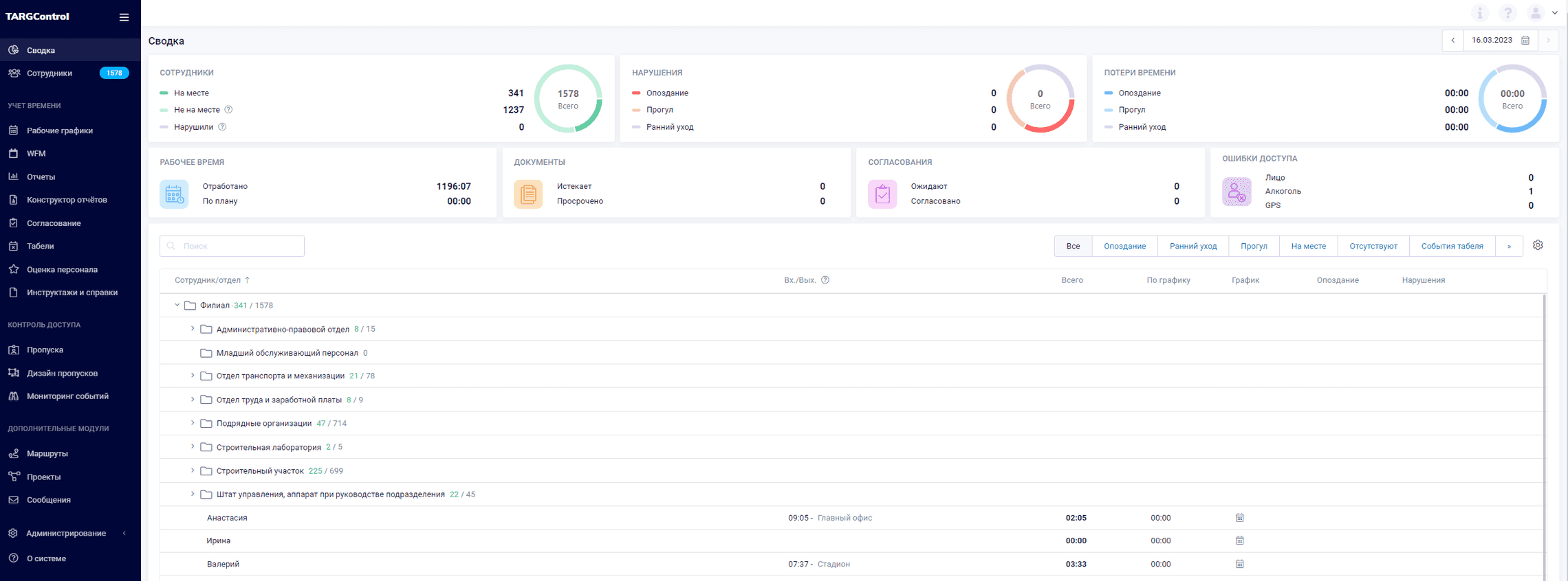 Знакомство с интерфейсом TARGControl | TARGControl