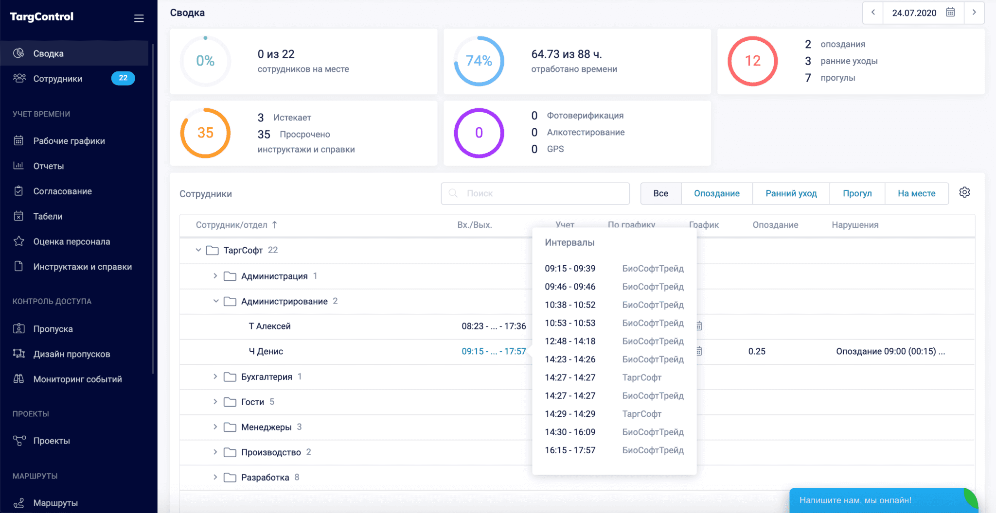 Контур и Объекты | TARGControl