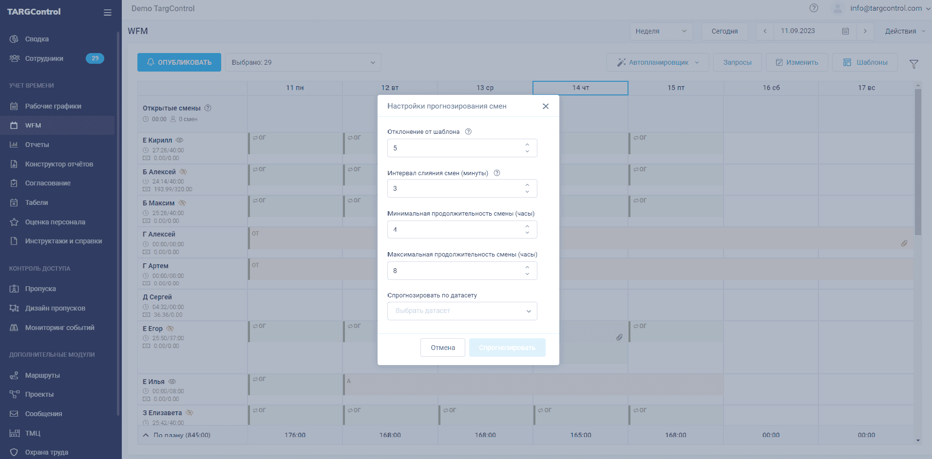 WFM программа для розничной торговли | Система TARGControl
